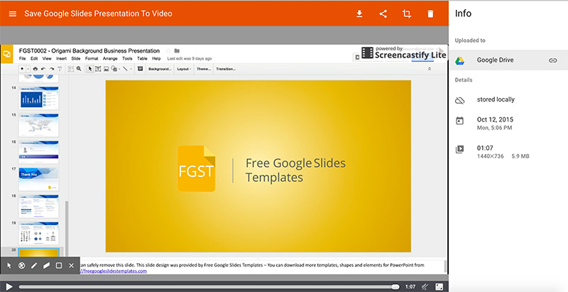 How To Save Google Slides Presentation To Video Free Google Slides 